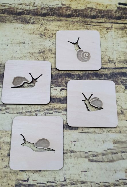 Деревянные заготовки Добрый Мастер "Улитка", для декупажа, фанера, 10x10 см, 4 шт
