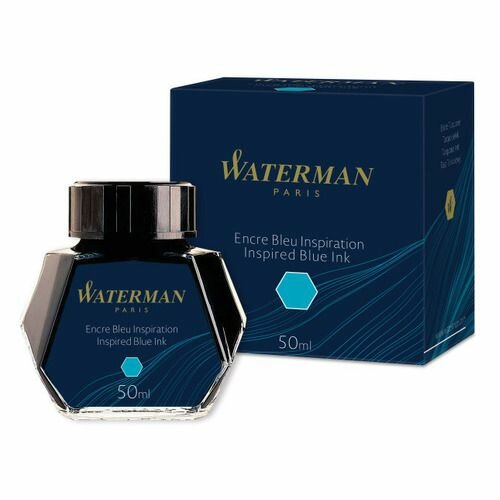 Флакон с чернилами Waterman (CWS0110810) Inspired Blue чернила 50мл для ручек перьевых
