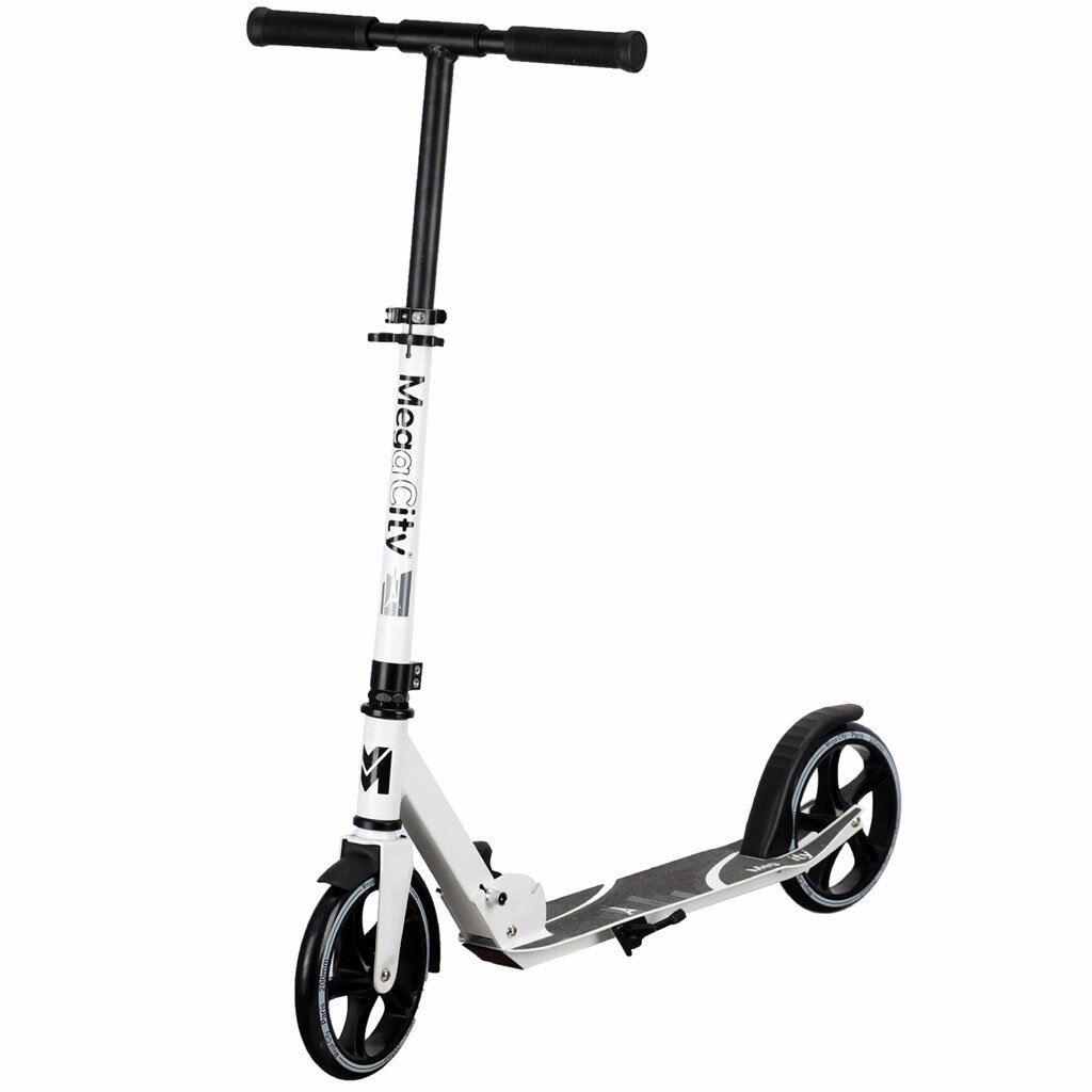 Самокат MEGACITY Paris черный/зеленый