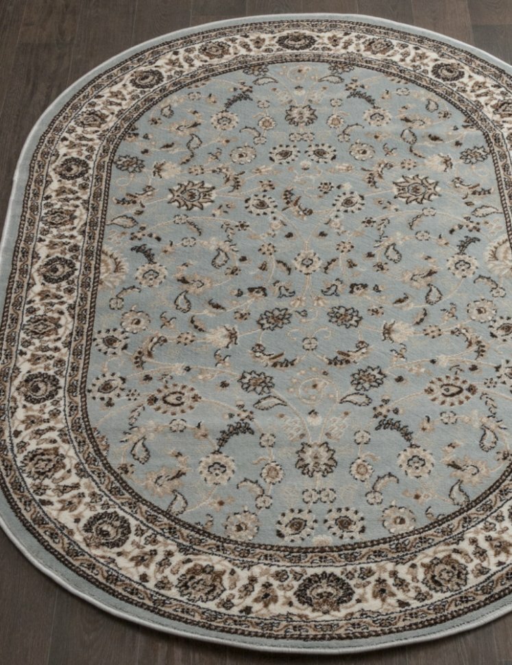 Ковер Valencia Delux d251 - L. BLUE-BROWN - Овал (2 х 4 м)