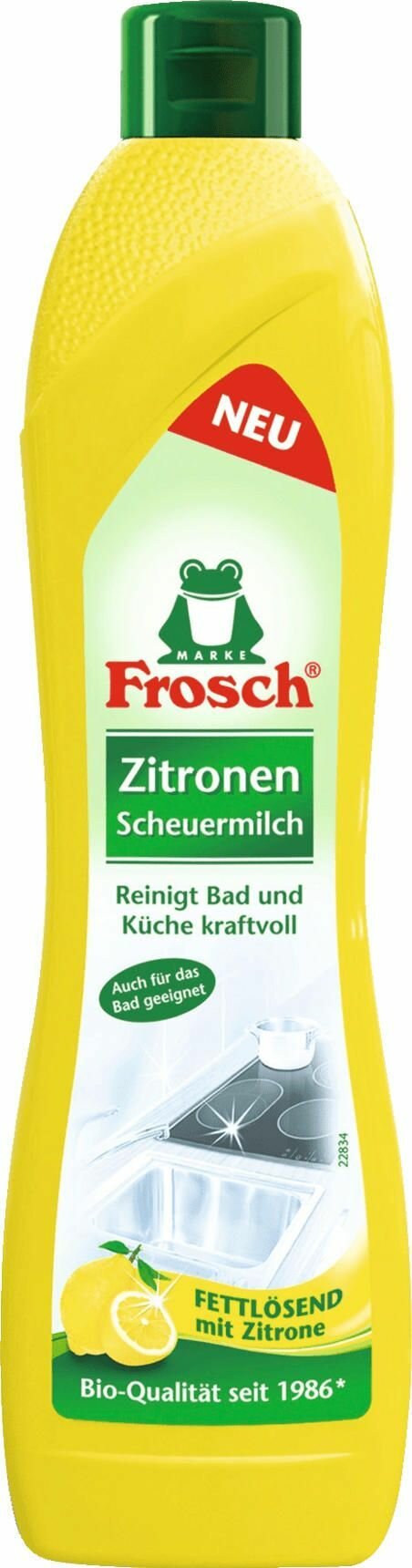 Фрош Чистящее молочко лимон, 500 мл, Frosch