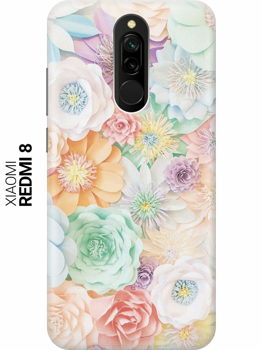 Силиконовый чехол на Xiaomi Redmi 8, Сяоми Редми 8 с принтом "Цветочное многообразие"