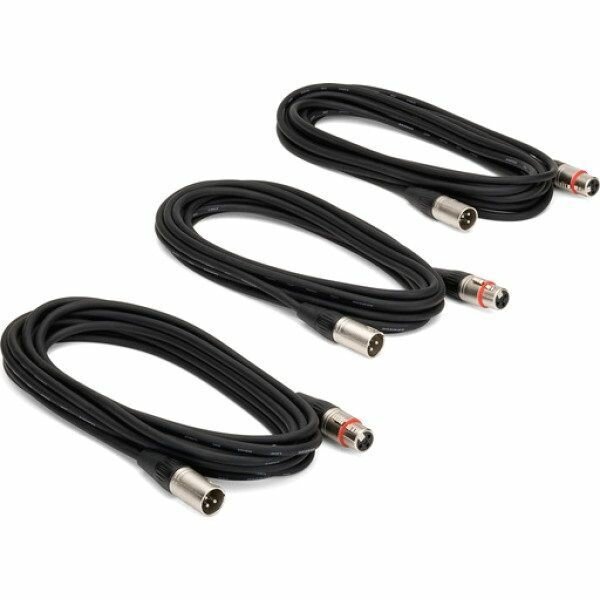 Samson MC18 Микрофонный кабель XLR-XLR, комплект 3 шт, длина 6 м, профессиональный аудиокабель, надежное соединение, чистый звук