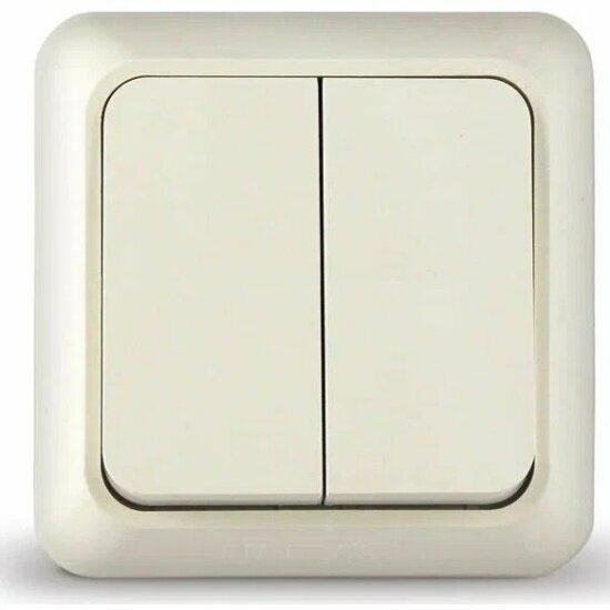 Выключатель Universal 2-кл. ОП Олимп 10А IP20 сл. кость Б-О0023