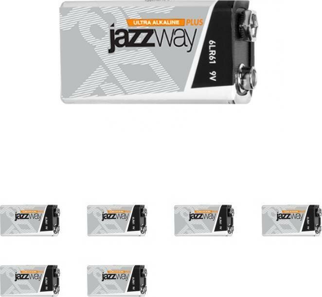 Батарейка JazzWay Ultra Plus 6LR61UP 9V крона (комплект из 6 шт)