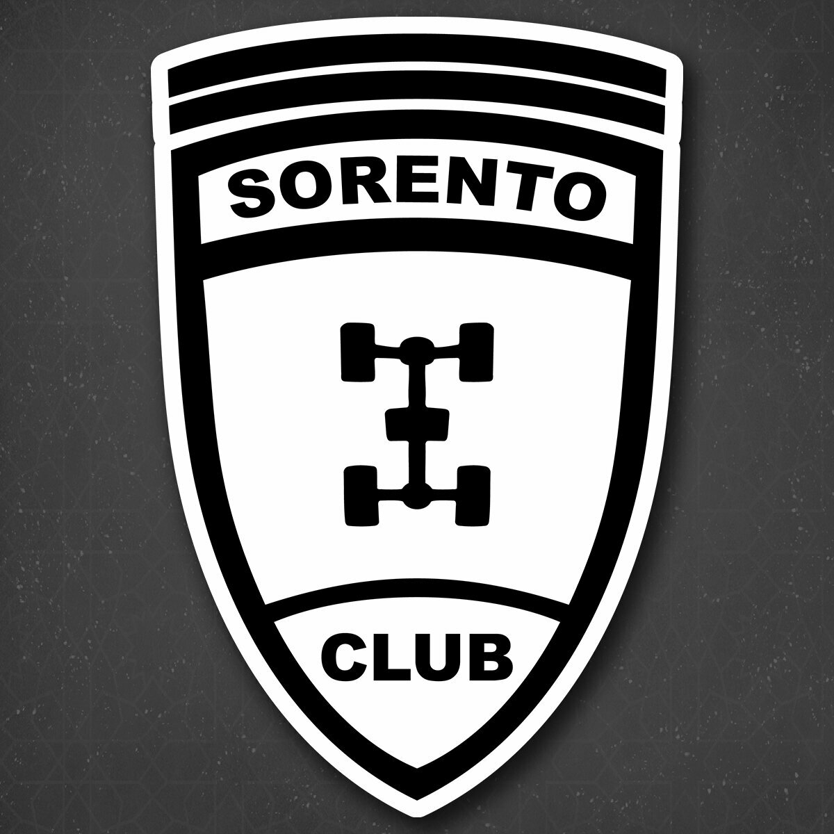 Наклейка на авто "Sorento club" 15x24 см