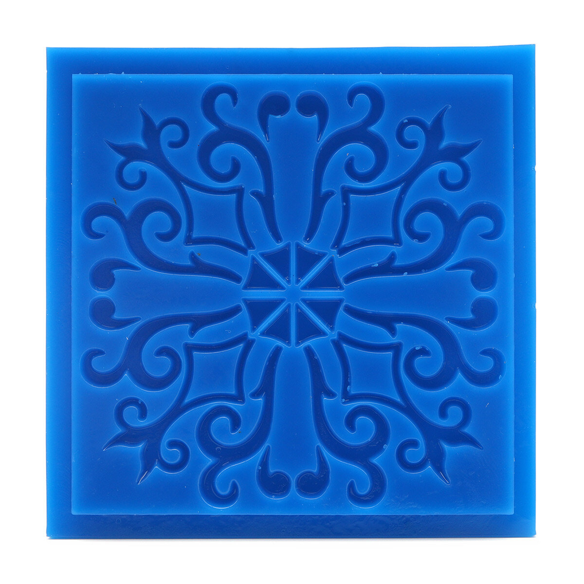 Текстурный коврик (лист) для лепки и творчества 'Орнамент силуэт', 9*9*0,3 см, HappyClay