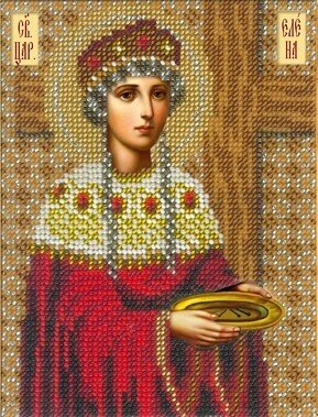 Набор для вышивания Русская искусница #244 Святая Елена, Вышивка бисером, 12.5 х 16.3 см