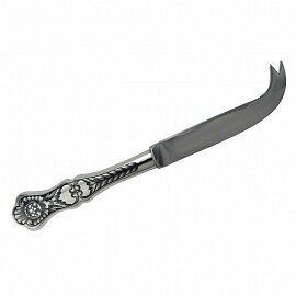 Серебряный нож для сыра Черневой рисунок