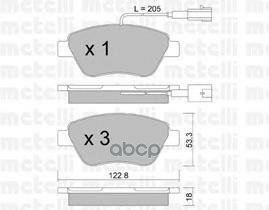 К-т дисков. тормоз. колодок Metelli арт. 2203210