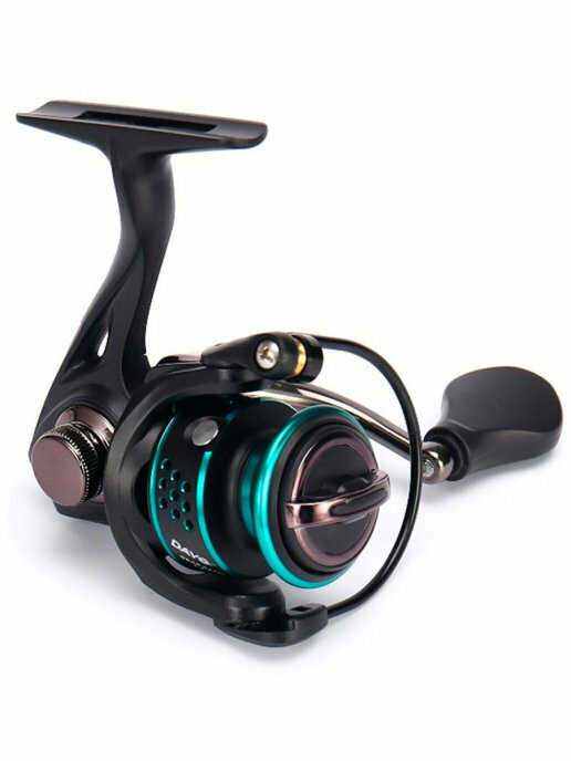 Металлическая катушка для удочек с леской 50м, нагрузка 8кг,1 подшипник, в картонной коробке (зеленый)