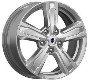 Диск автомобильный литой КиК Оклахома 16x6.5 5x108 et37 dia65.1 Серый тёмный глянцевый