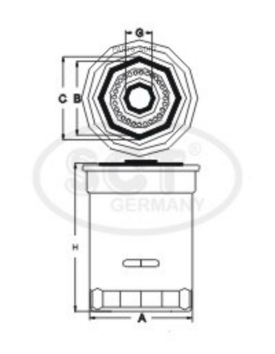 Масляный фильтр RENAULT/CITROEN/IVECO DUCATO 2.4D/2.5D SCT арт. sk813
