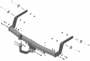 Фаркоп Motodor Lada X-Ray с 2016 (оцинкованный шар)(паспорт и сертификат в комплекте)(без электрики) 92107-A