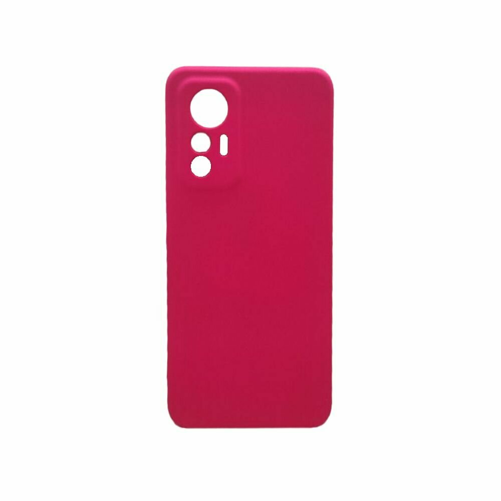 Чехол Silicone Cover с защитой камеры Xiaomi Mi 12 Lite (фуксия)
