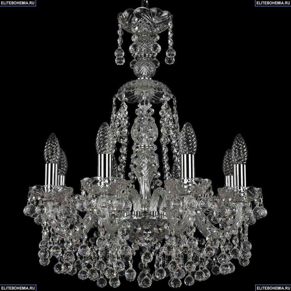 1409/8/160/XL-60/Ni Хрустальная подвесная люстра Bohemia Ivele Crystal