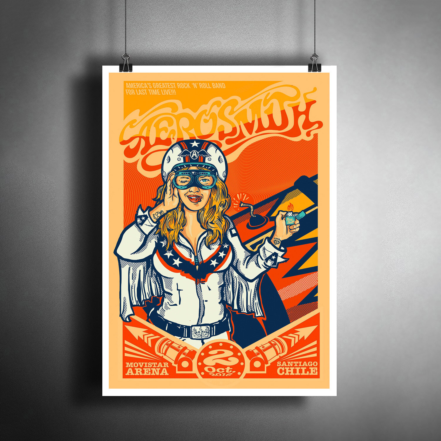 Постер плакат для интерьера "Музыка: Американская хард-рок группа Aerosmith. Группа Аэросмит" / Декор дома, офиса, комнаты, квартиры A3 (297 x 420 мм)