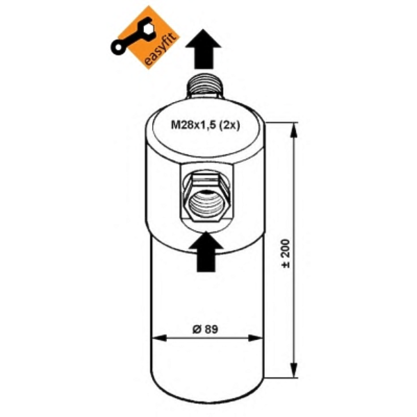 NRF 33081 (4B0820192 / 4B0820193 / 8A0820191AB) осушитель кондиционера Audi (Ауди) a4 / VW passat
