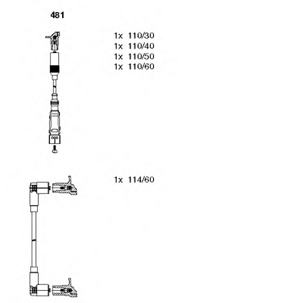 BREMI 481 (059998031 / 191998031B / 191998031B) комплект высоковольтных проводов