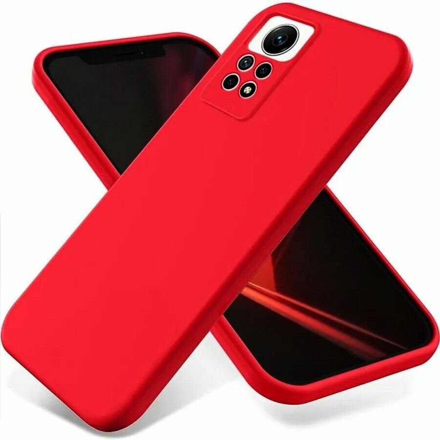Силиконовая накладка Silky soft-touch для Xiaomi Redmi Note 12 Pro 4G красный