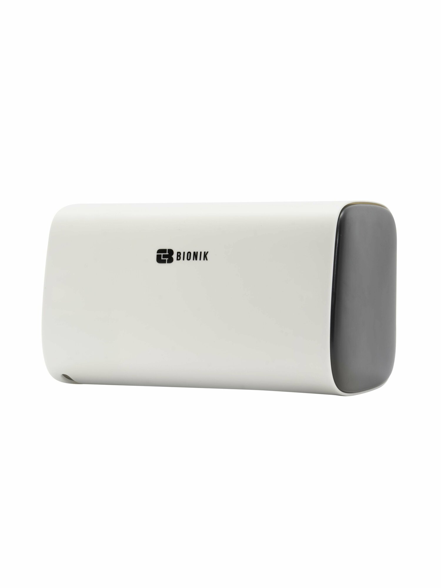 Диспенсер для туалетной бумаги BIONIK BK105, пластик, клейкая основа, белый/чёрный