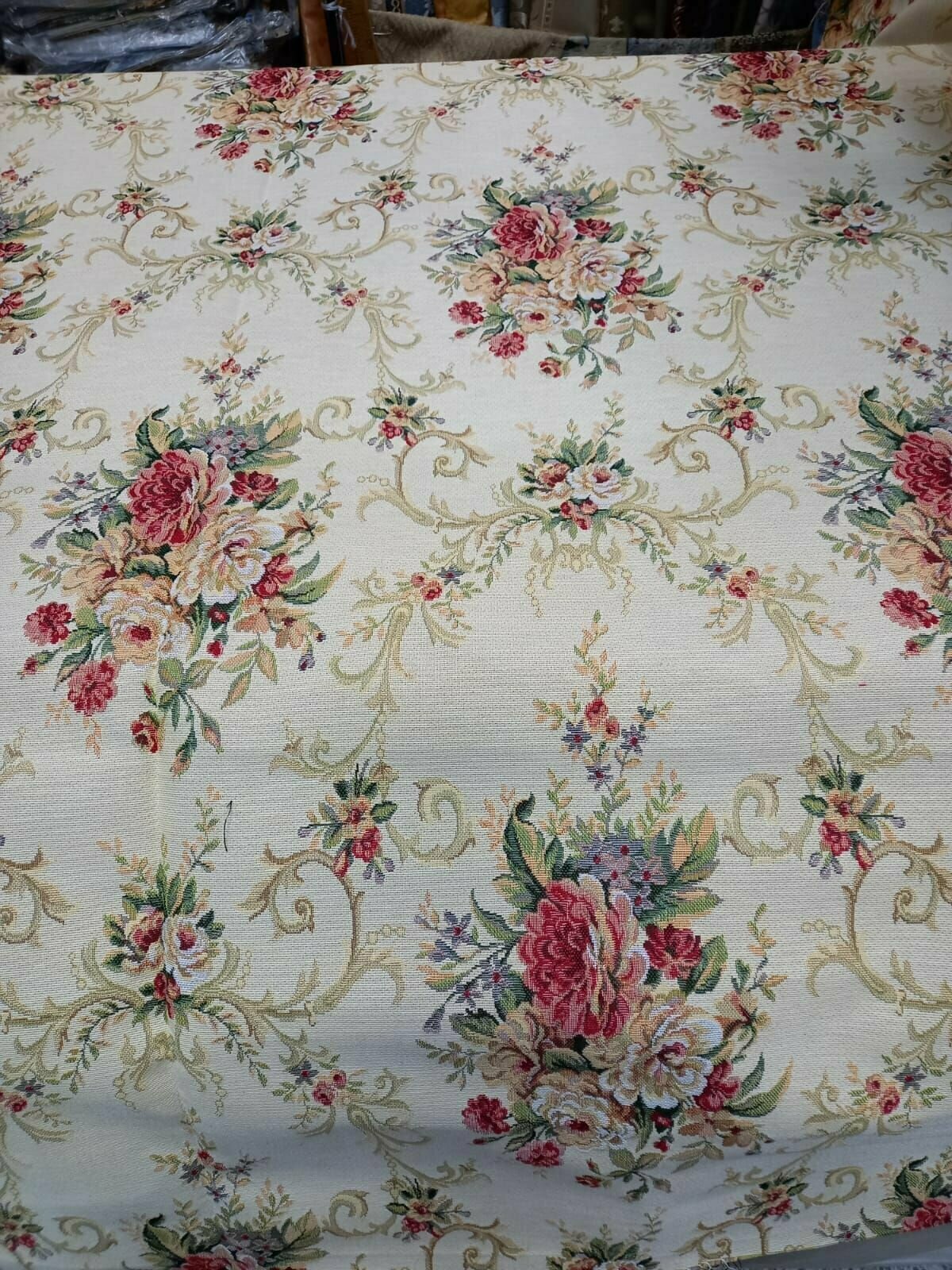 Ткань для мебели, ткань для штор интерьерная "Флора. Лаура". Длина отреза 2,5 метра. Гобелен