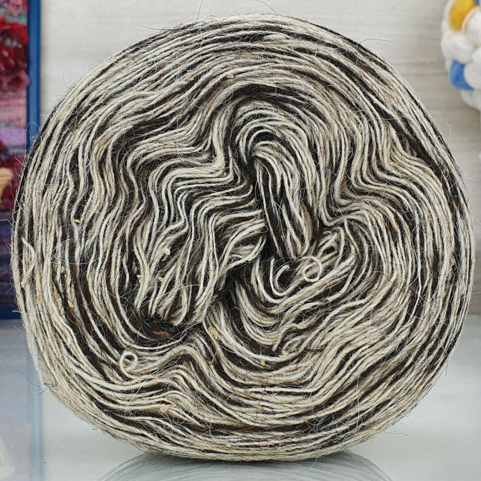 Пряжа Рассказовская шерсть натуральная 10 св. меланж (2 мотка)