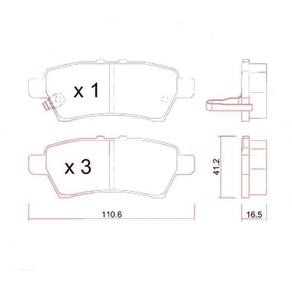 ZIMMERMANN 24240.165.1 (44060EA090 / 44060EA091 / 44060EB325) колодки nis navara / Pathfinder (Патфайндер) 05- (пищалка)