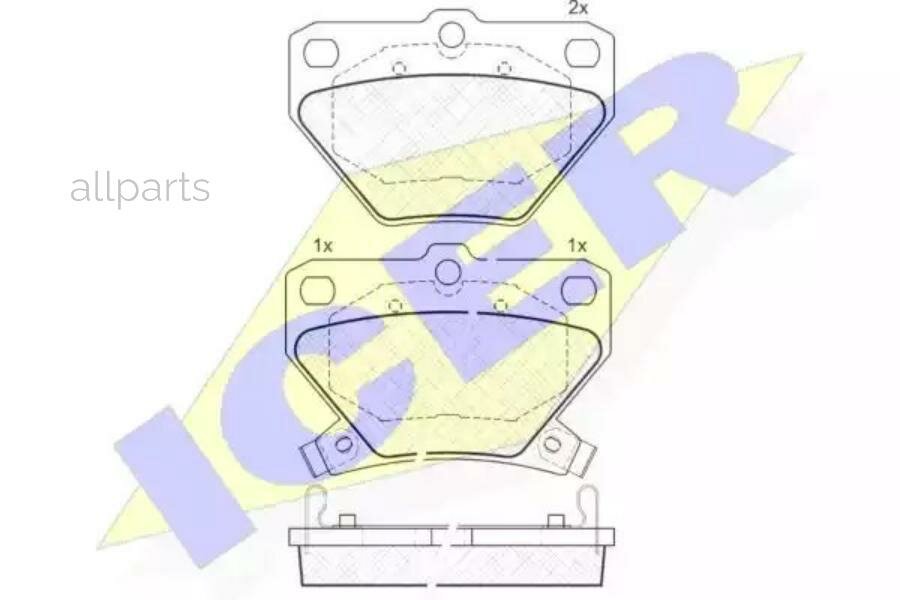 ICER 181607 Колодки торм. дисковые
