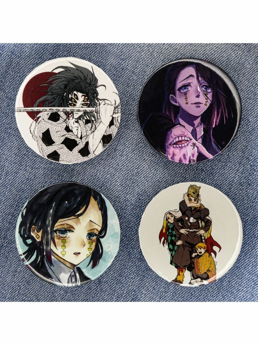 Набор значков аниме серии Demon Slayer