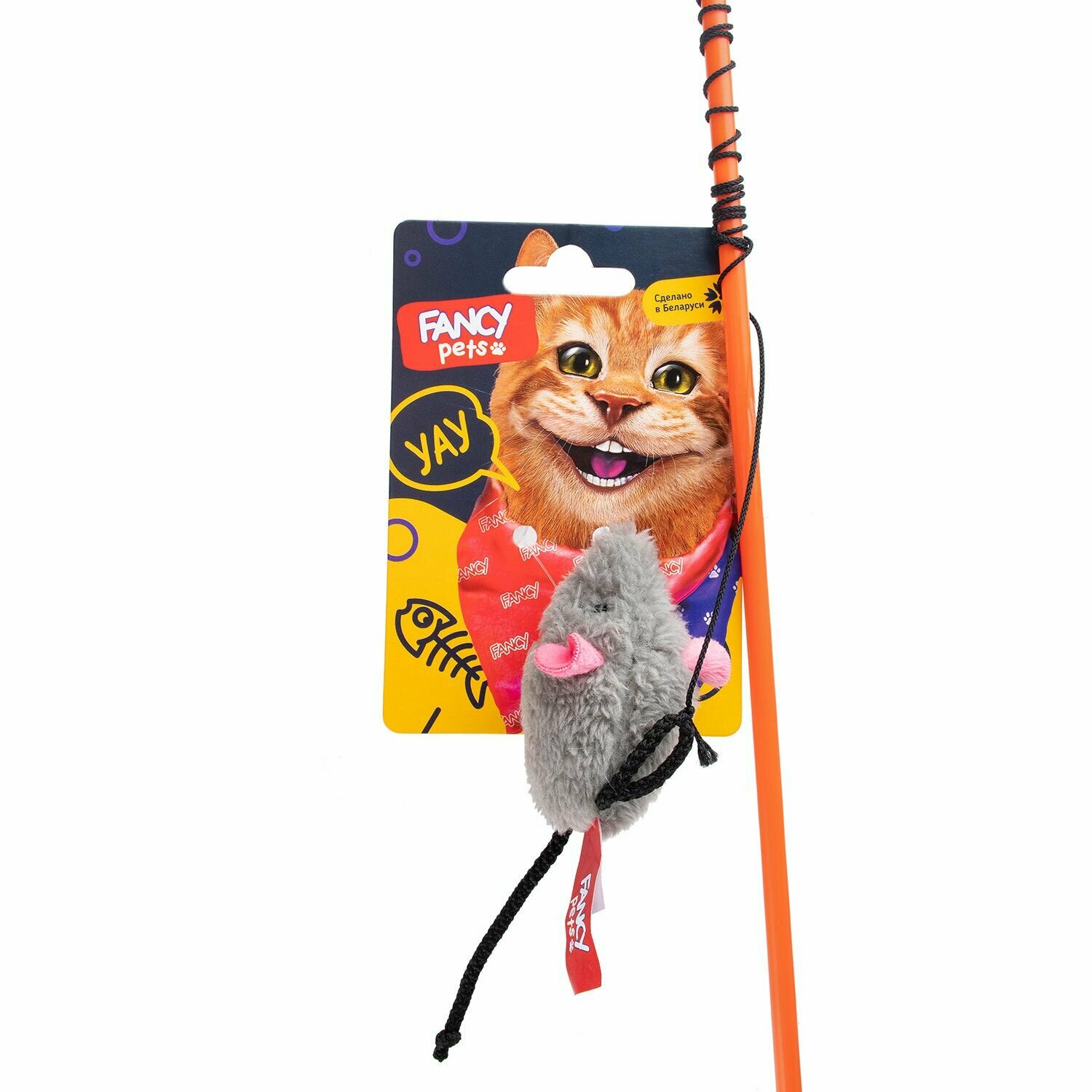 Fancy Pets Игрушка для кошек Дразнилка Мышка, 42см