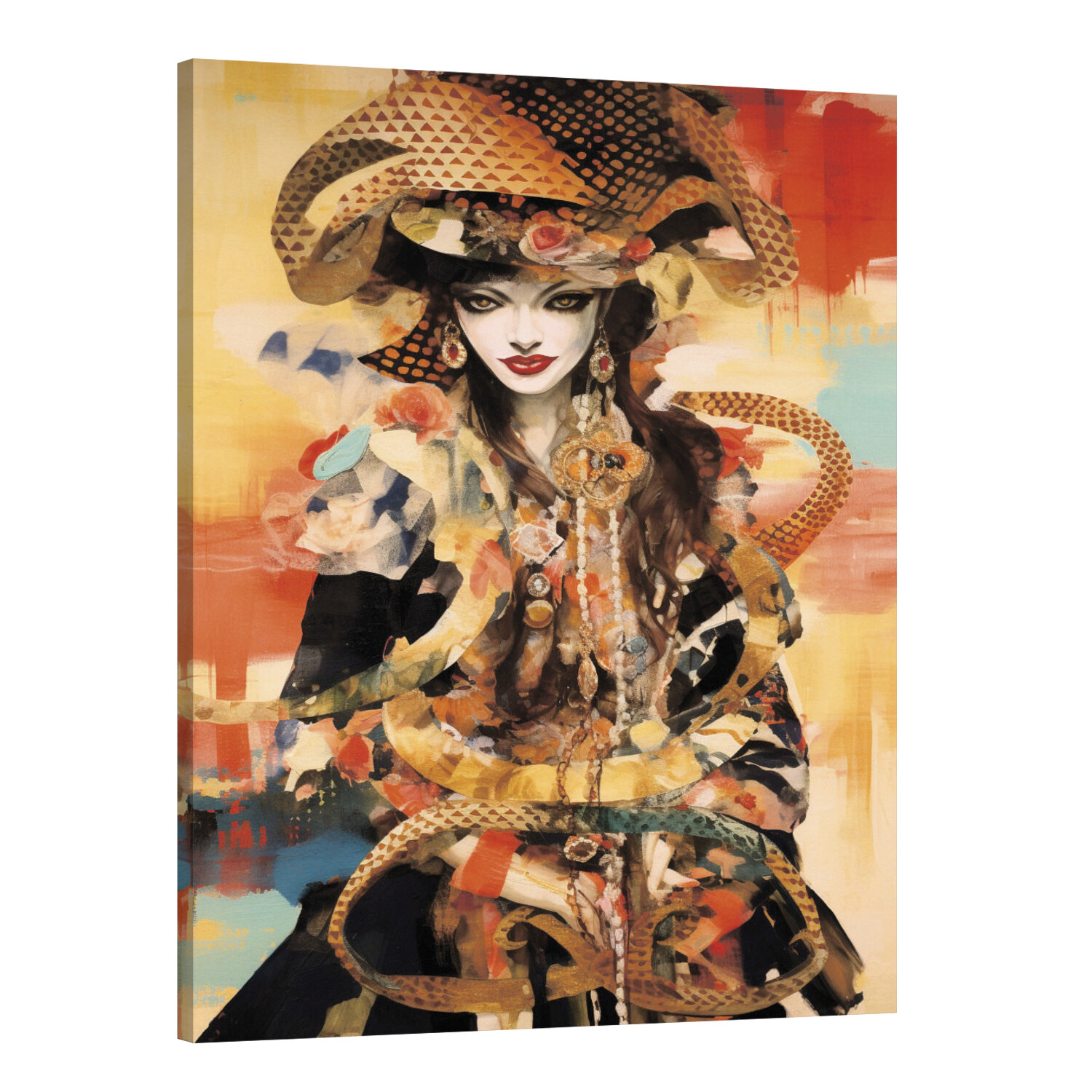 Интерьерная картина 50х70 "Змеиная маскарад"