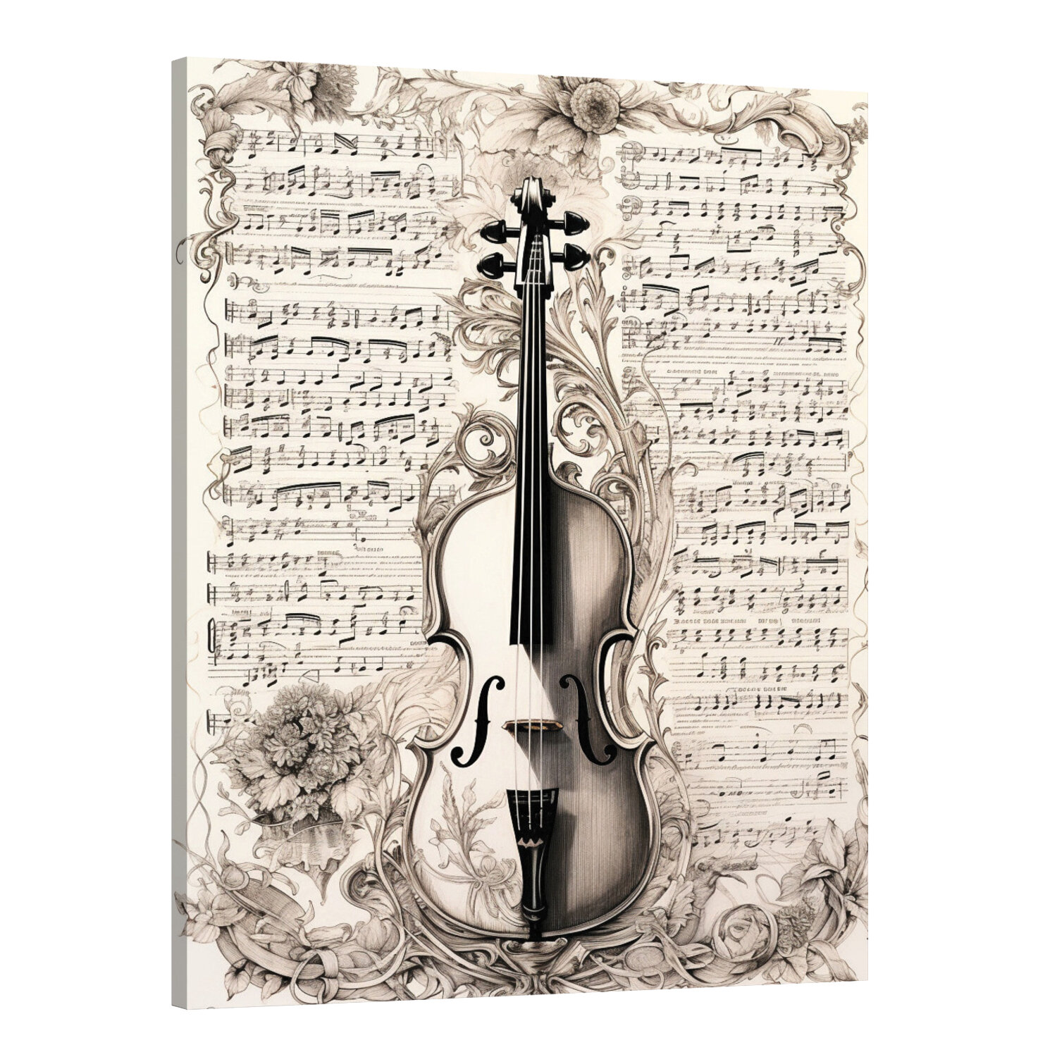 Интерьерная картина 50х70 "Скрипка: чарующая мелодия"
