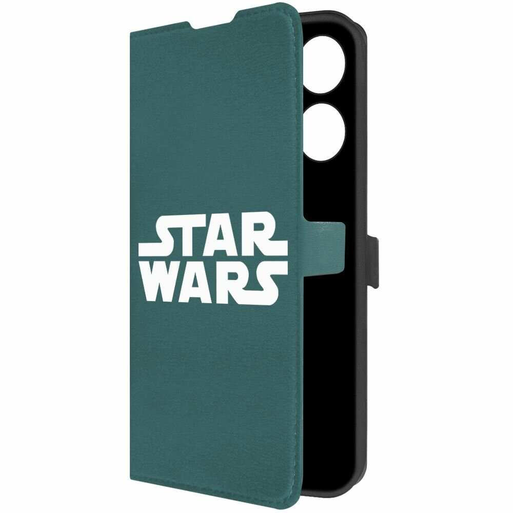Чехол-книжка Krutoff Eco Book для TECNO Pova 5 Star Wars (Звездные Войны) (зелёный опал)