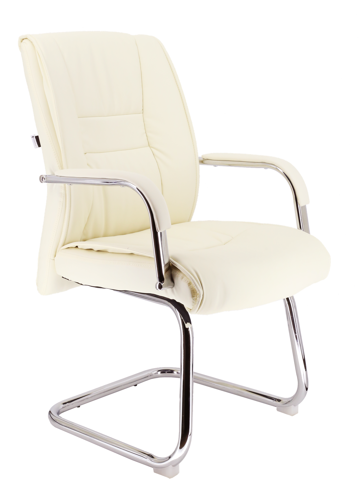 Кресло для посетителей Everprof Kent CF Экокожа Кремовый Размеры: Высота 1200мм Глубина 520мм Ширина 670мм