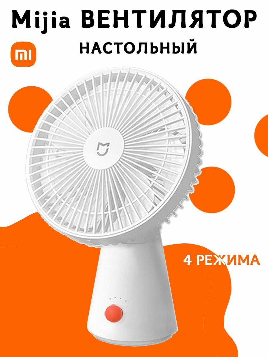 Настольный вентилятор Mijia desktop mobile fan ZMYDFS01DM, белый