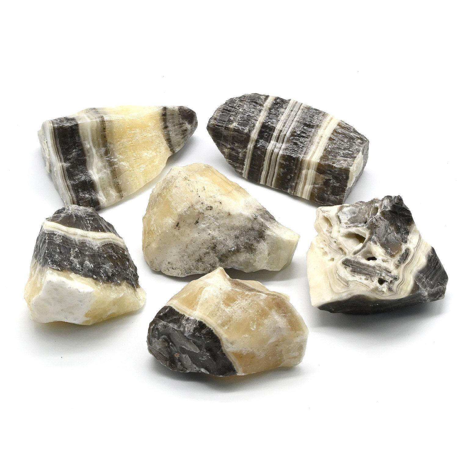 Минерал кальцит "Зебра" 57*35*23мм, 50-59г (B) .