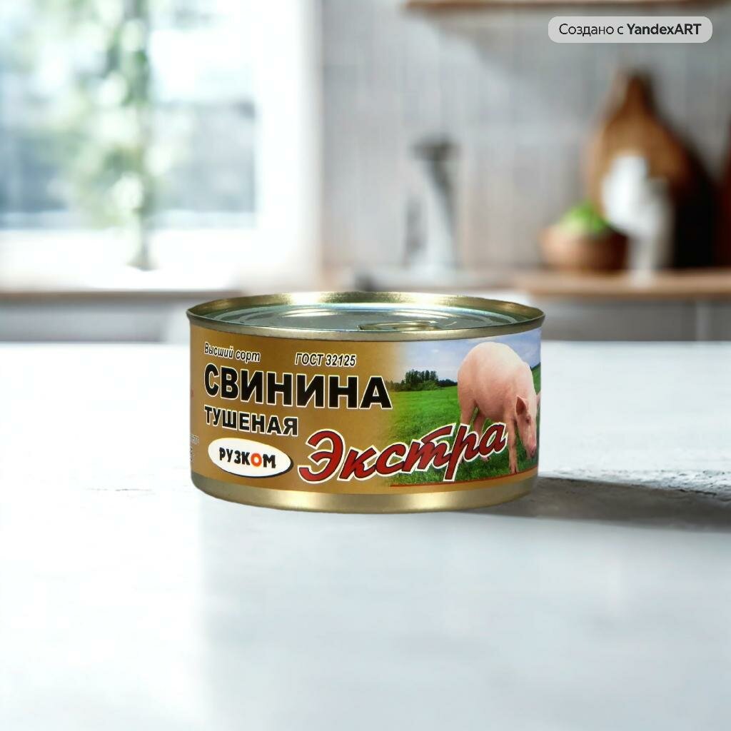 Свинина тушеная "экстра" "рузком" ГОСТ 325гр 6шт.