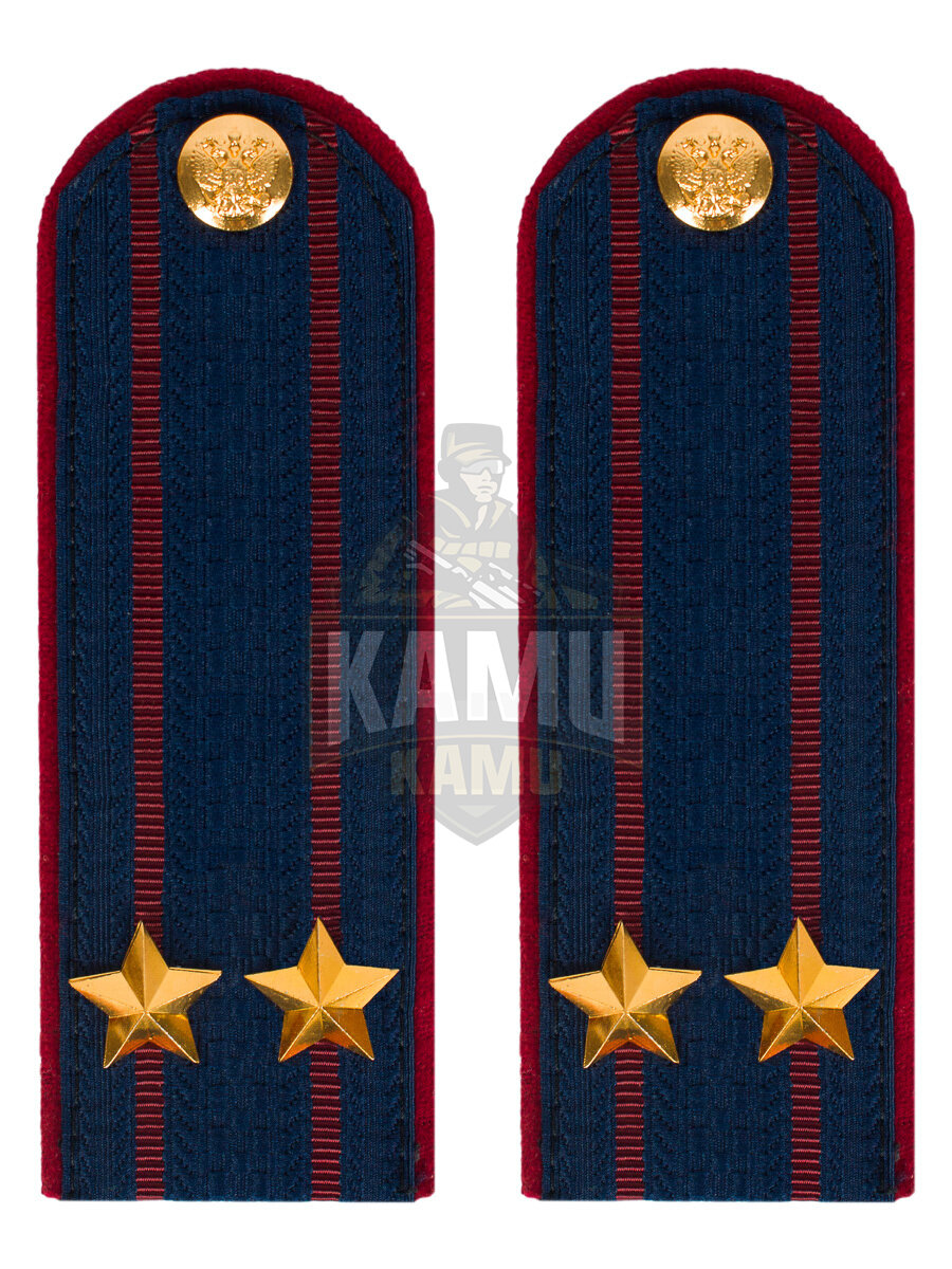Погоны Фсин на Китель картон (в сборе) укомплектованные с фурнитурой звание Подполковник 14х5 см