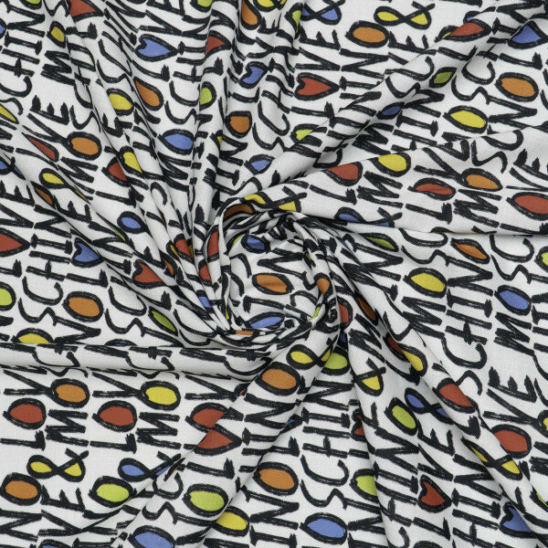 Батист Ткани-100, 100% хлопок, 1.0x1.4м, белый/чёрный, плательный, рубашечный, сорочечный