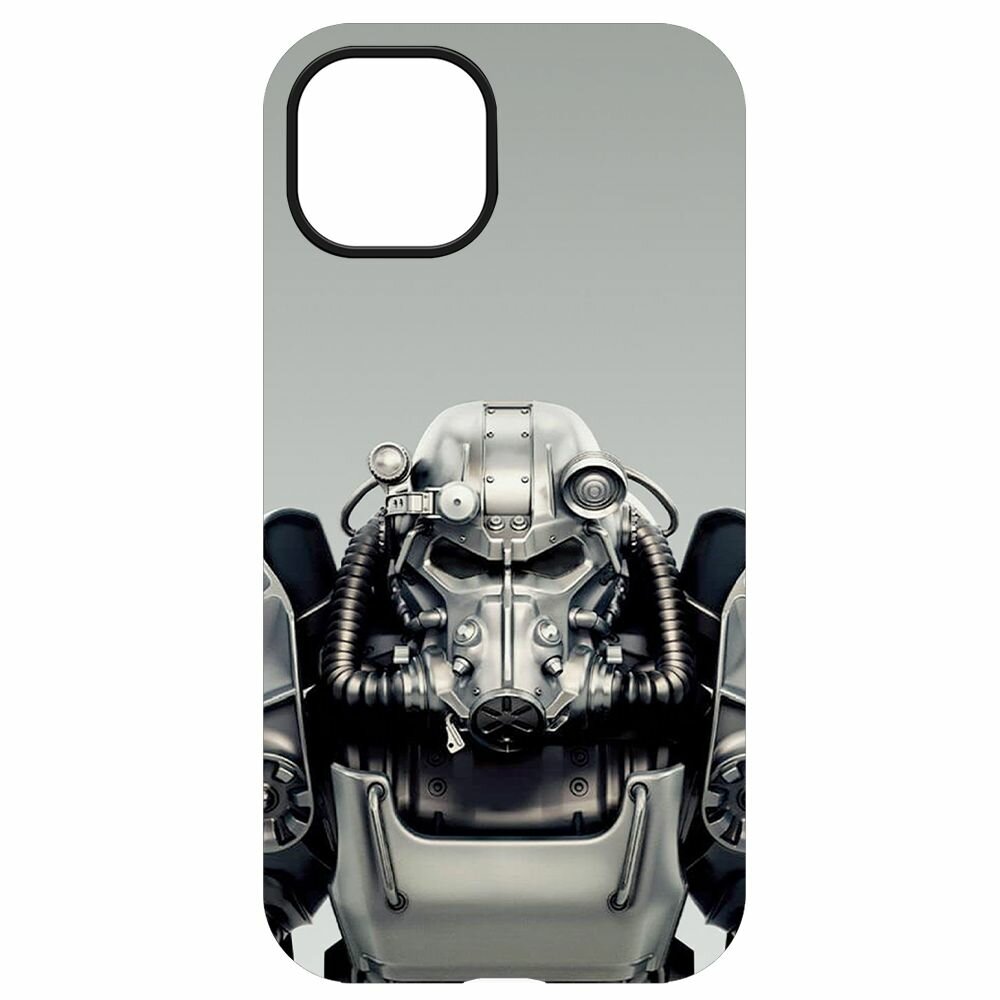 Чехол-накладка Krutoff Soft Case Фоллаут (Fallout) - Братство стали для iPhone 13 черный