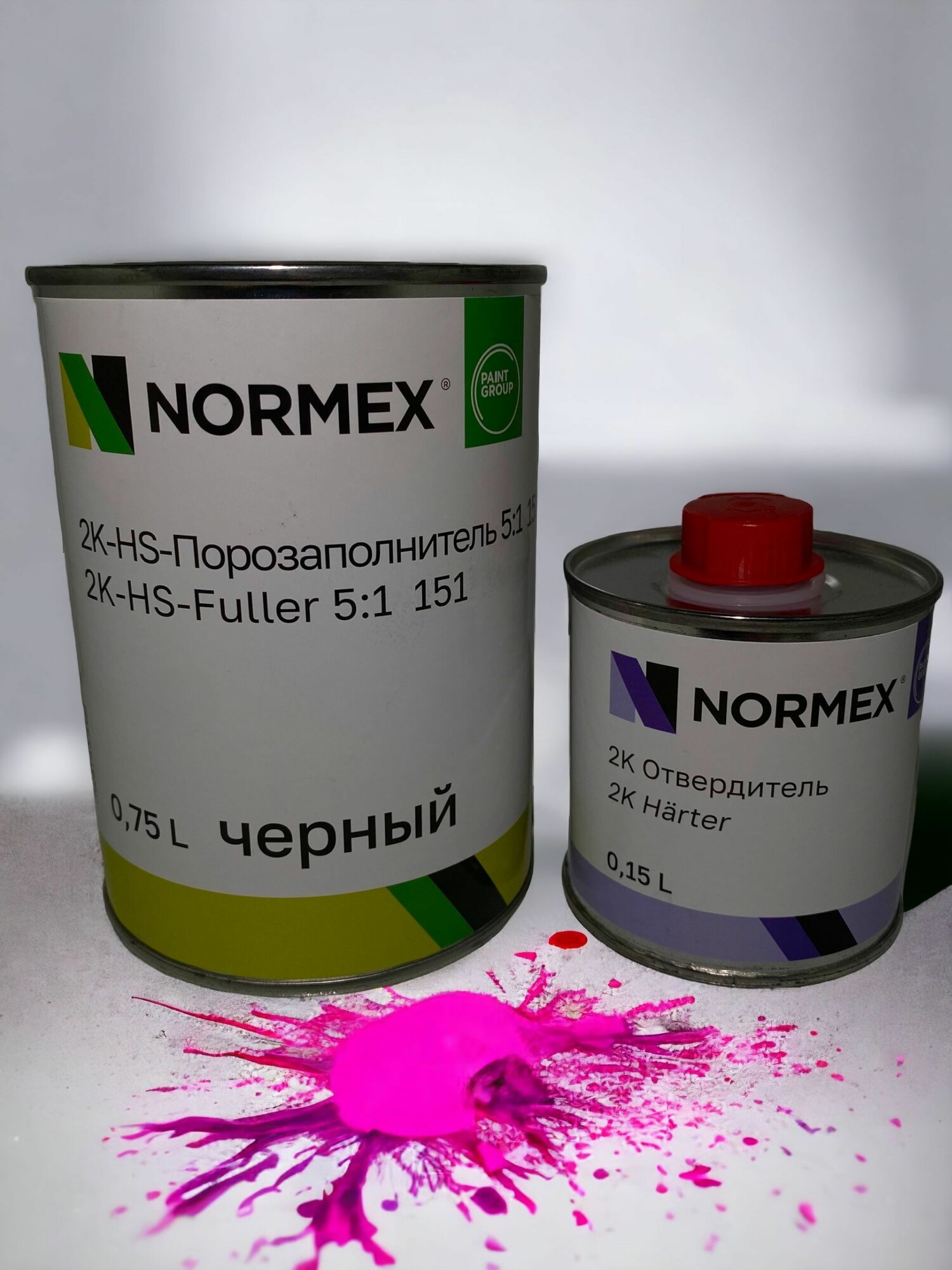 Грунт NORMEX 151 порозаполнитель 5:1 Черный 0,75л+отв 0,15л