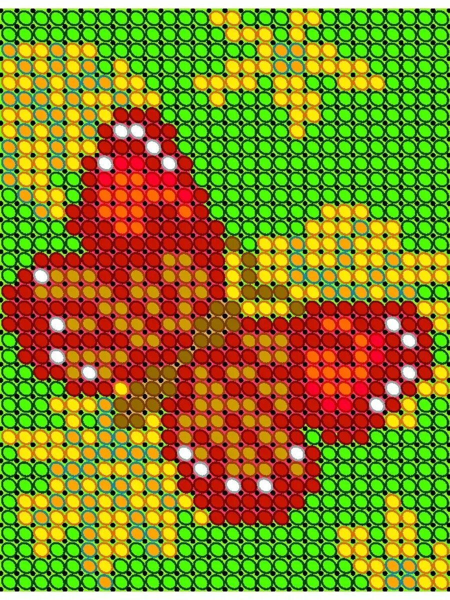 Вышивка бисером Бабочка7*7 см