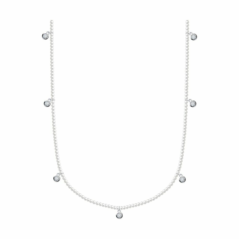 Колье, серебро, 925 проба, родирование, фианит