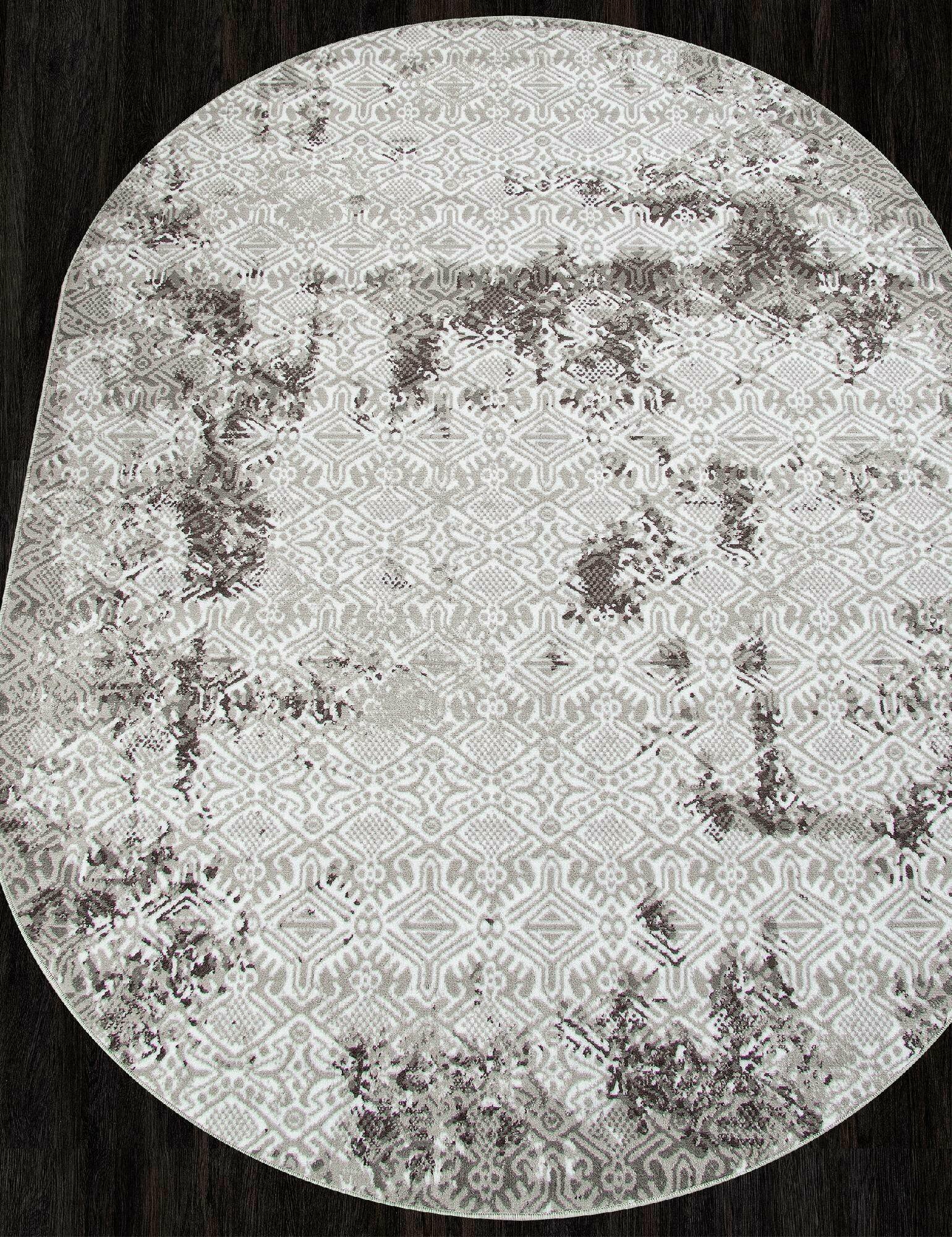 Ковер Овальный на пол в гостиную в спальню 100х200 см современный ворс 7 мм 393516 Kover-Russia