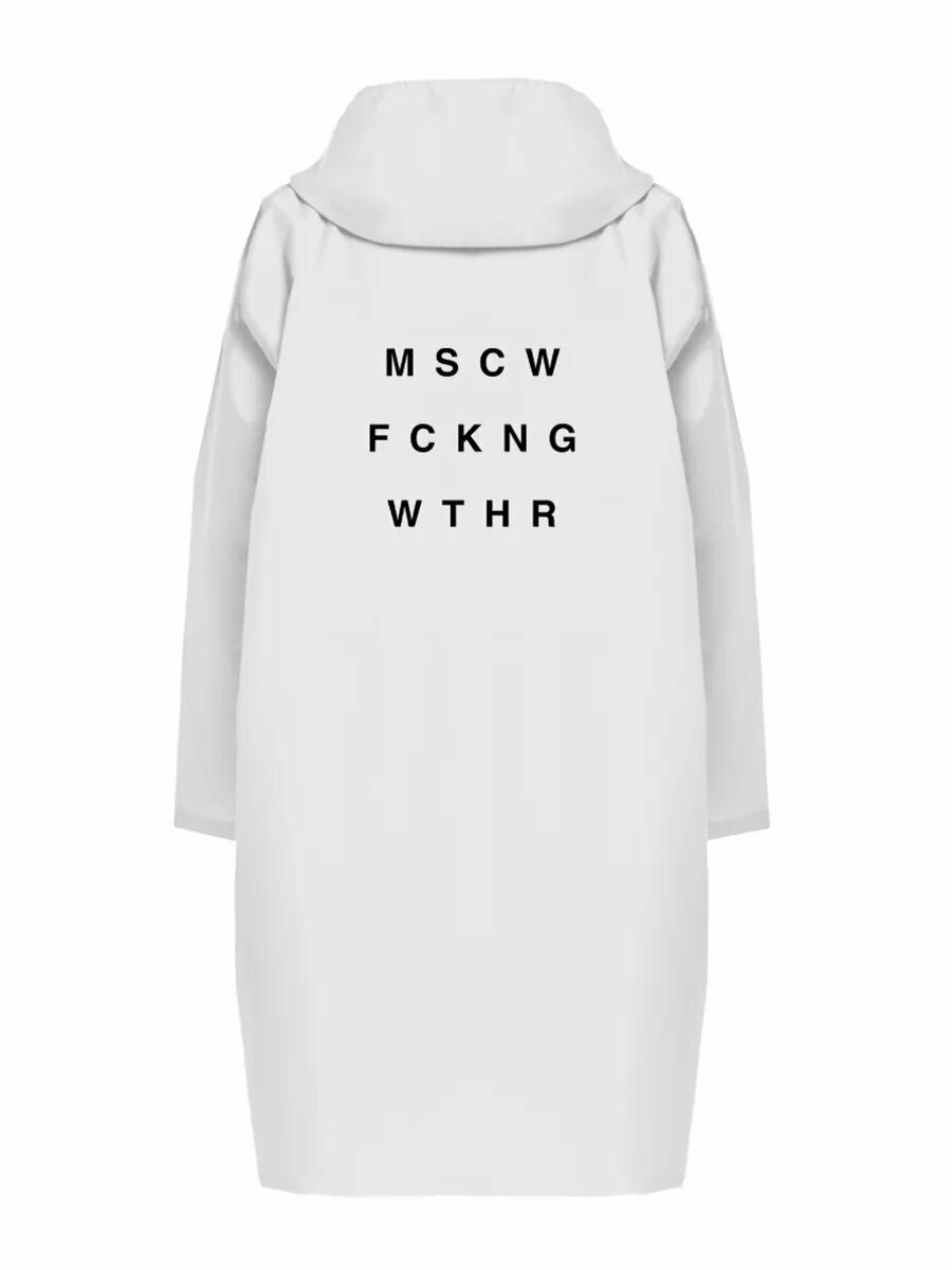 Плащ дождевик с капюшоном, принт - MSCWFCKNGWTH