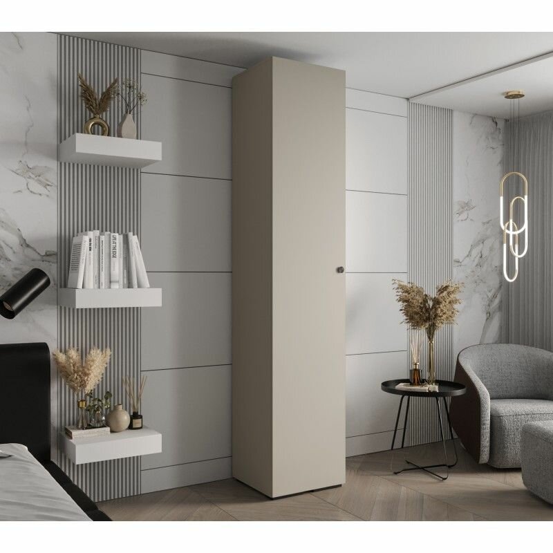 Шкаф распашной Люксор-1 Кашемир для одежды однодверный 50*236*47