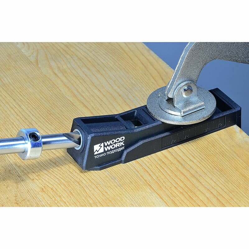 Кондуктор для сверления под углом Pocket-Hole с одной гильзой WOODWORK PHJ-01