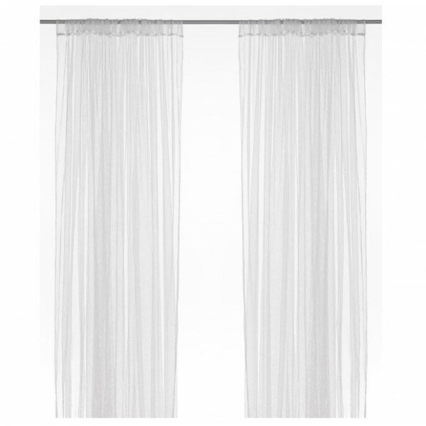 Шторы икеа "Лилль", полиэстер, полупрозрачные, 2 шт./уп, 280x250 см