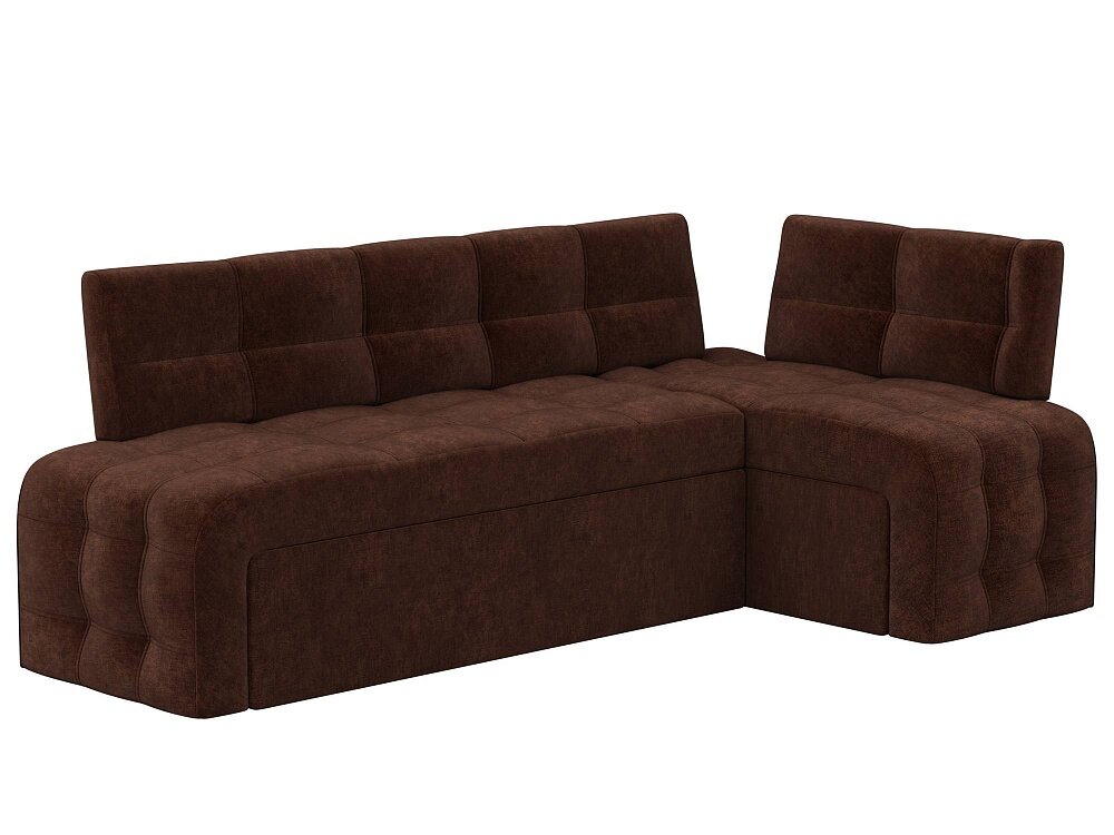 Угловой диван Прага угловой Коричневый Микровельвет, дельфин, 210х115х82 см